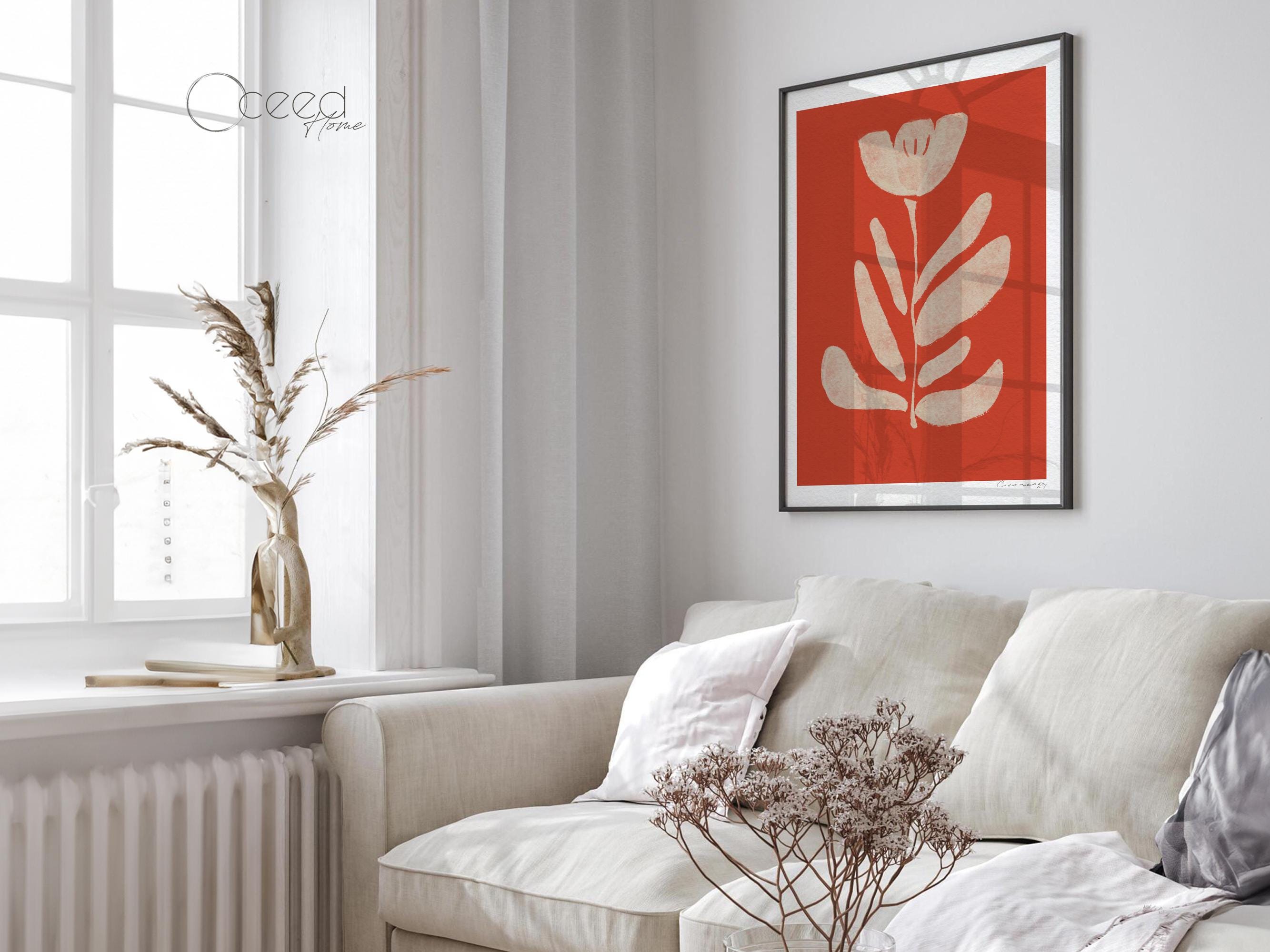 Bold Vibrant Floral Art Print | Abstract Wildflower Print | Colorful ...
