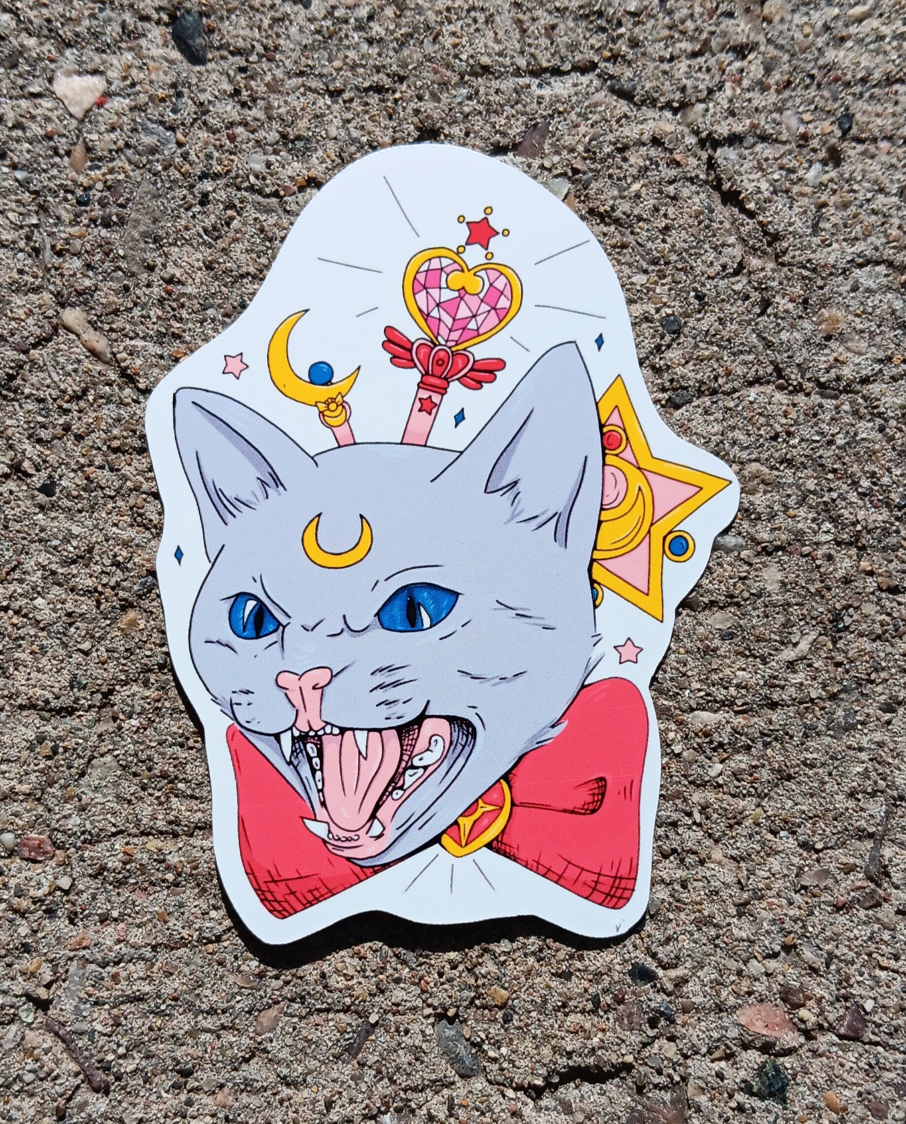Sailor Moon Cat Sticker - Etsy
