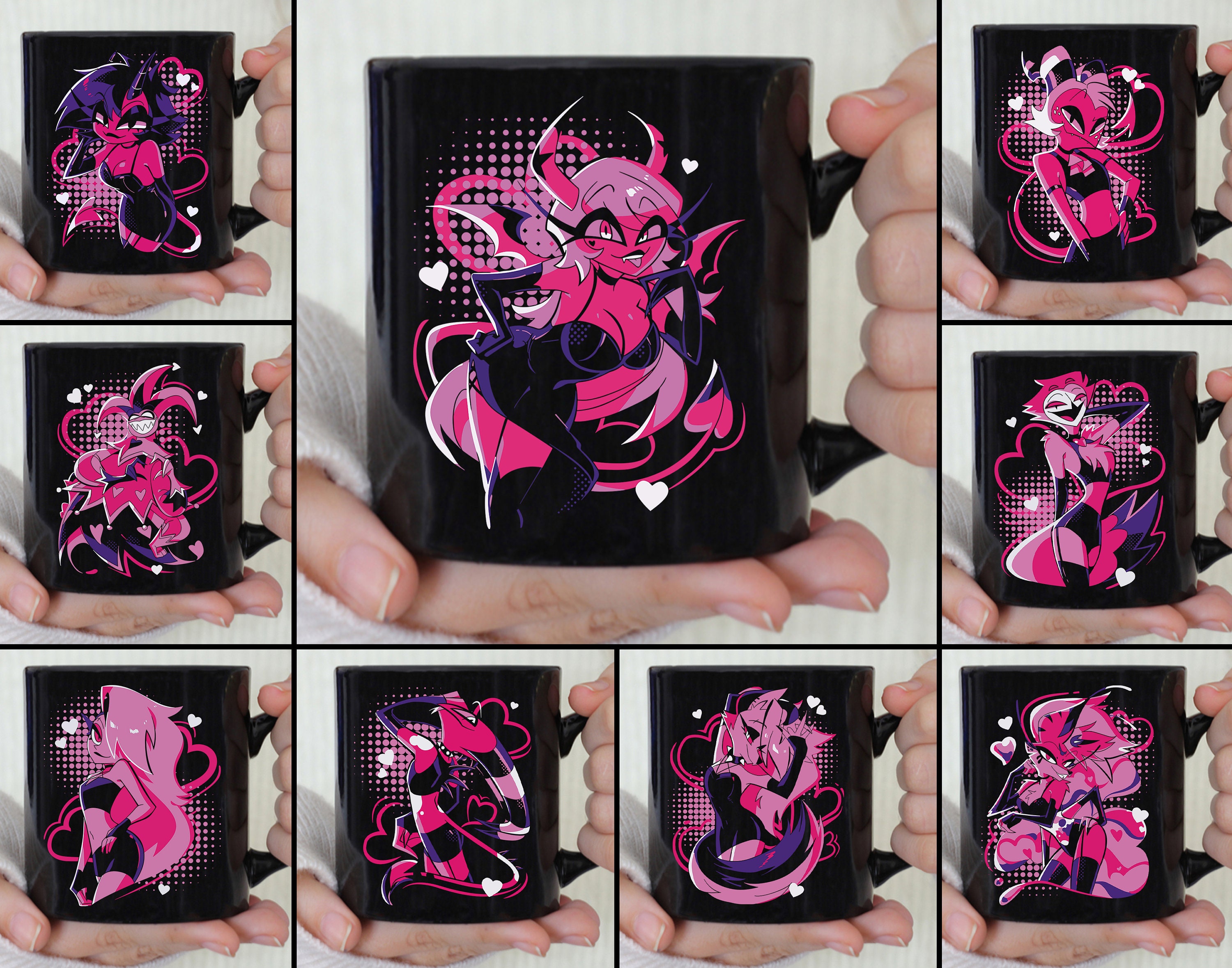 Helluva Boss Hazbin Hotel Character Matching Mug Vivziepop Matching Cartoon T For Fans