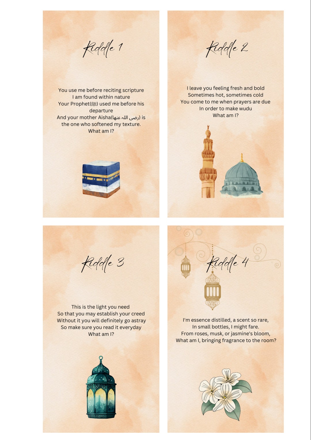 Eid Scavenger Hunt Clue Cards / Ramadan Kids Treasure Hunt Clues / Printable Eid Activities for ...