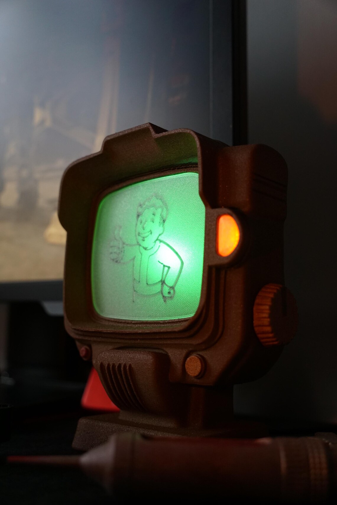 Fallout Pip-boy Style LED Lamp | Retro Gaming Desk Light | Vault Boy ...