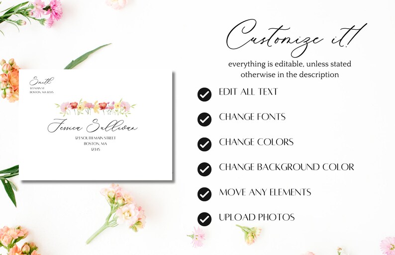 Love in Bloom Bridal Shower Envelopes Love in Bloom Bridal Shower ...