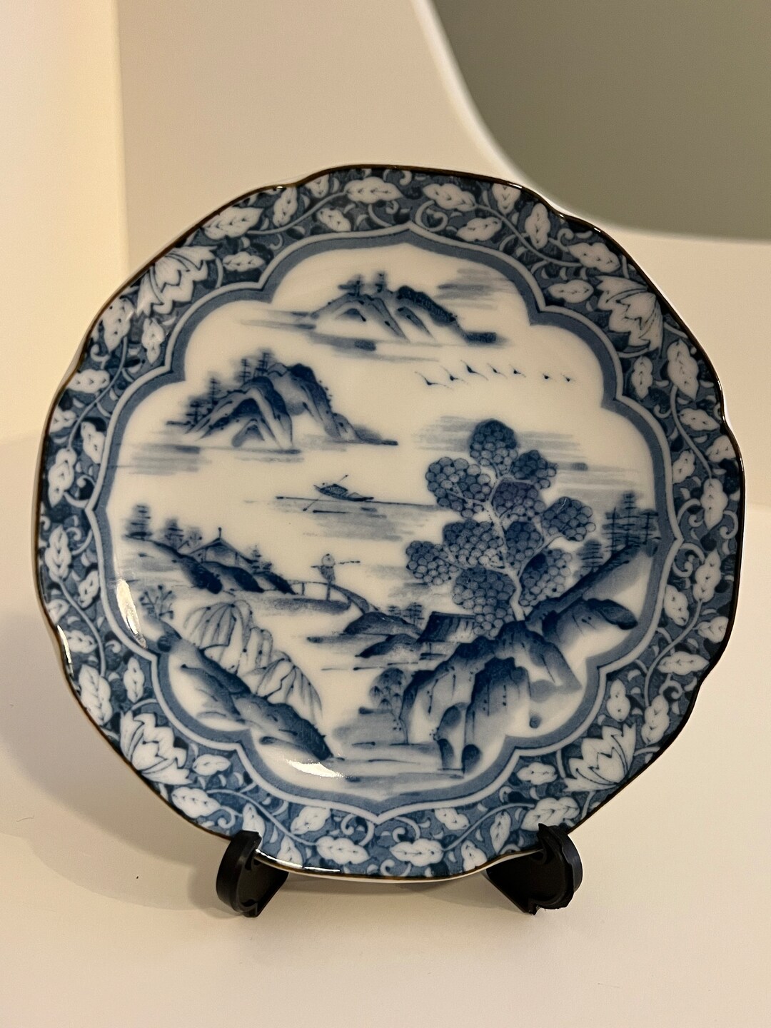 Blue & White Hand Painted Japanese Plate - Etsy
