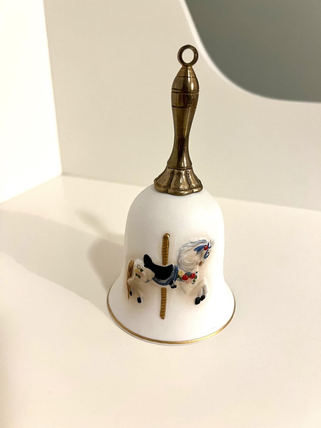Vintage Carousel Horse Ceramic Bell - Etsy