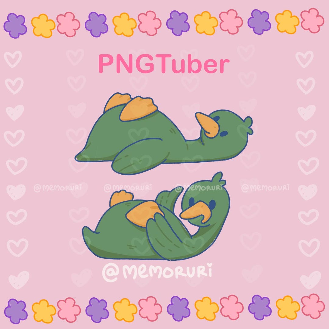 DIGITAL DOWNLOAD - Chill Duck Green | Cute Duck PNG Tubers - Streaming ...