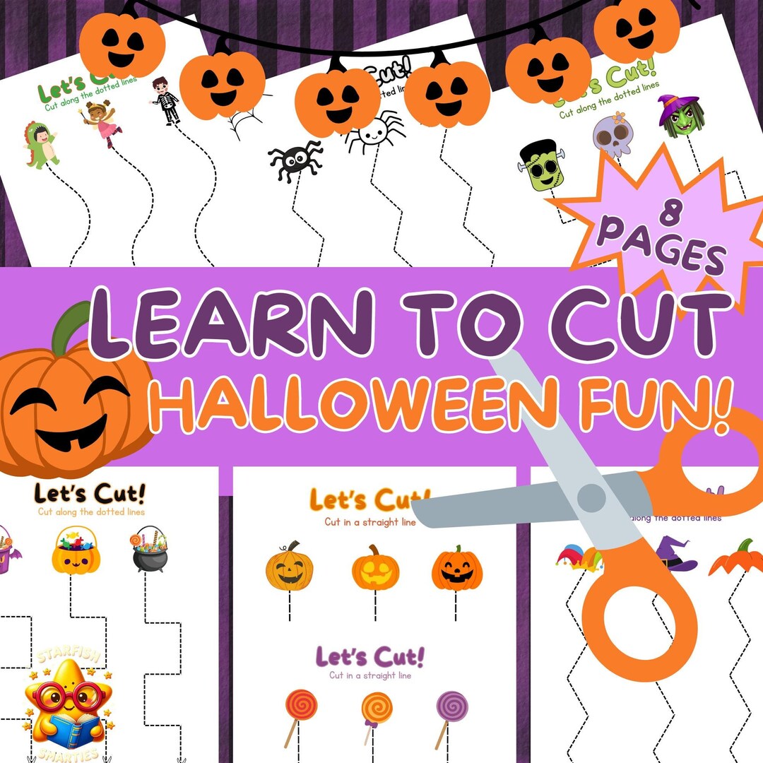 Halloween Cutting Practice: Fine Motor Skills Activity (digital ...