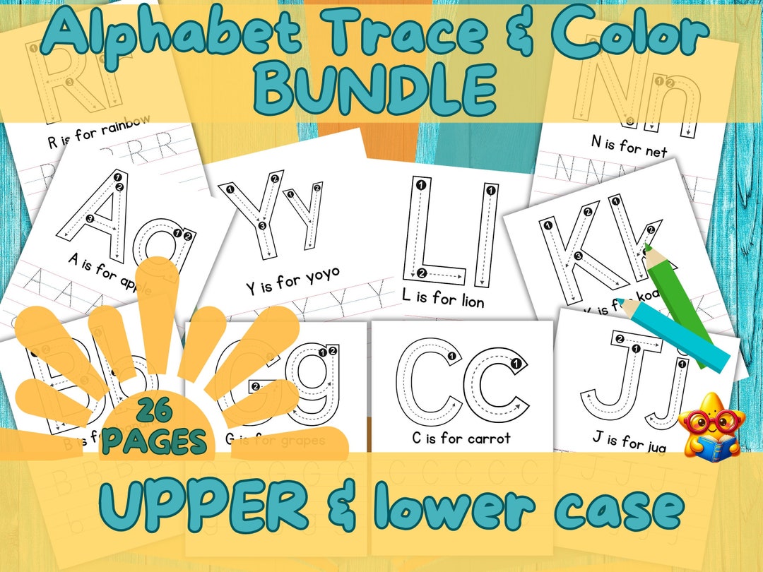 Alphabet Trace & Color Bundle: Preschool Learning (digital Printable ...