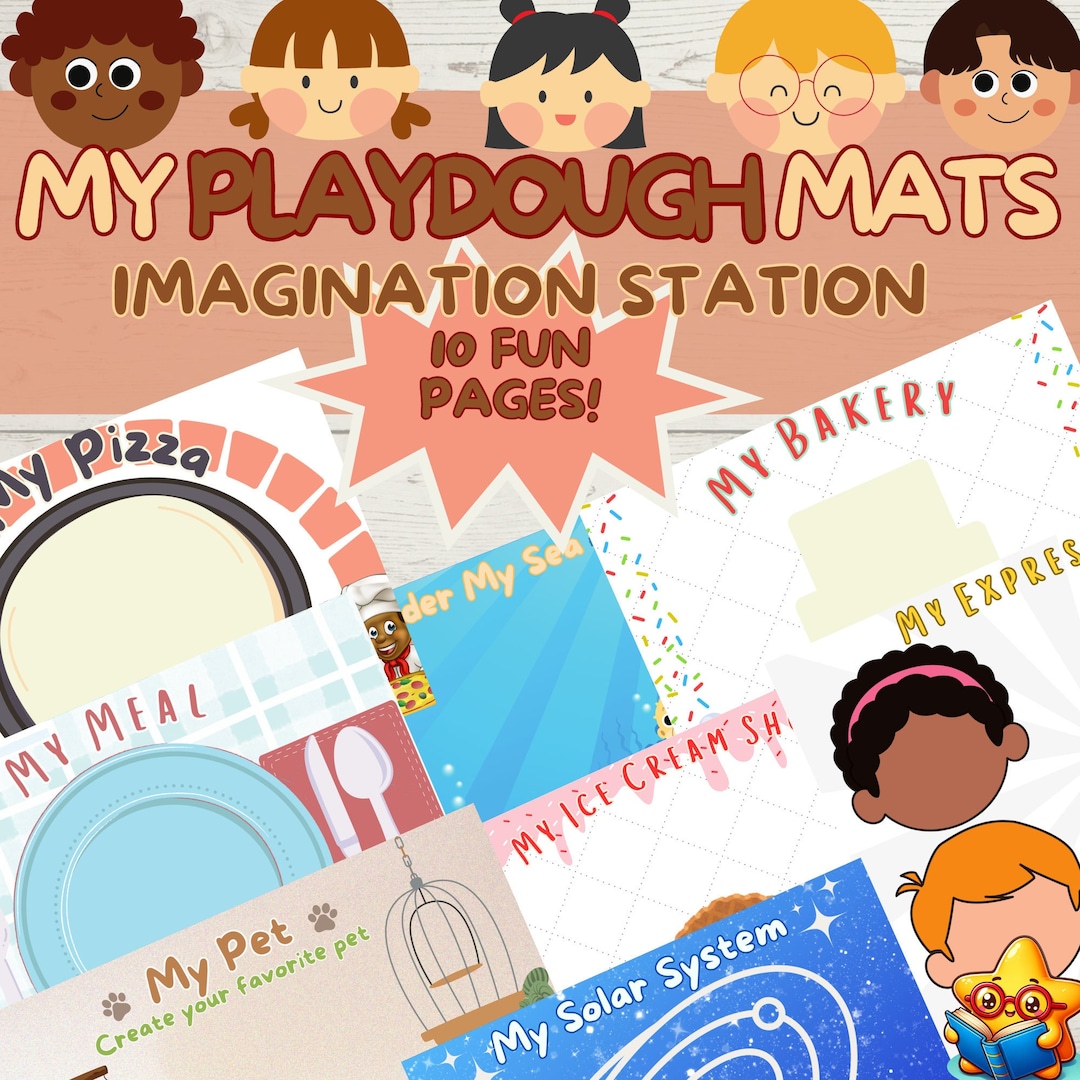 Playdough Mats: Creative Food & Expression Printable (digital Download ...