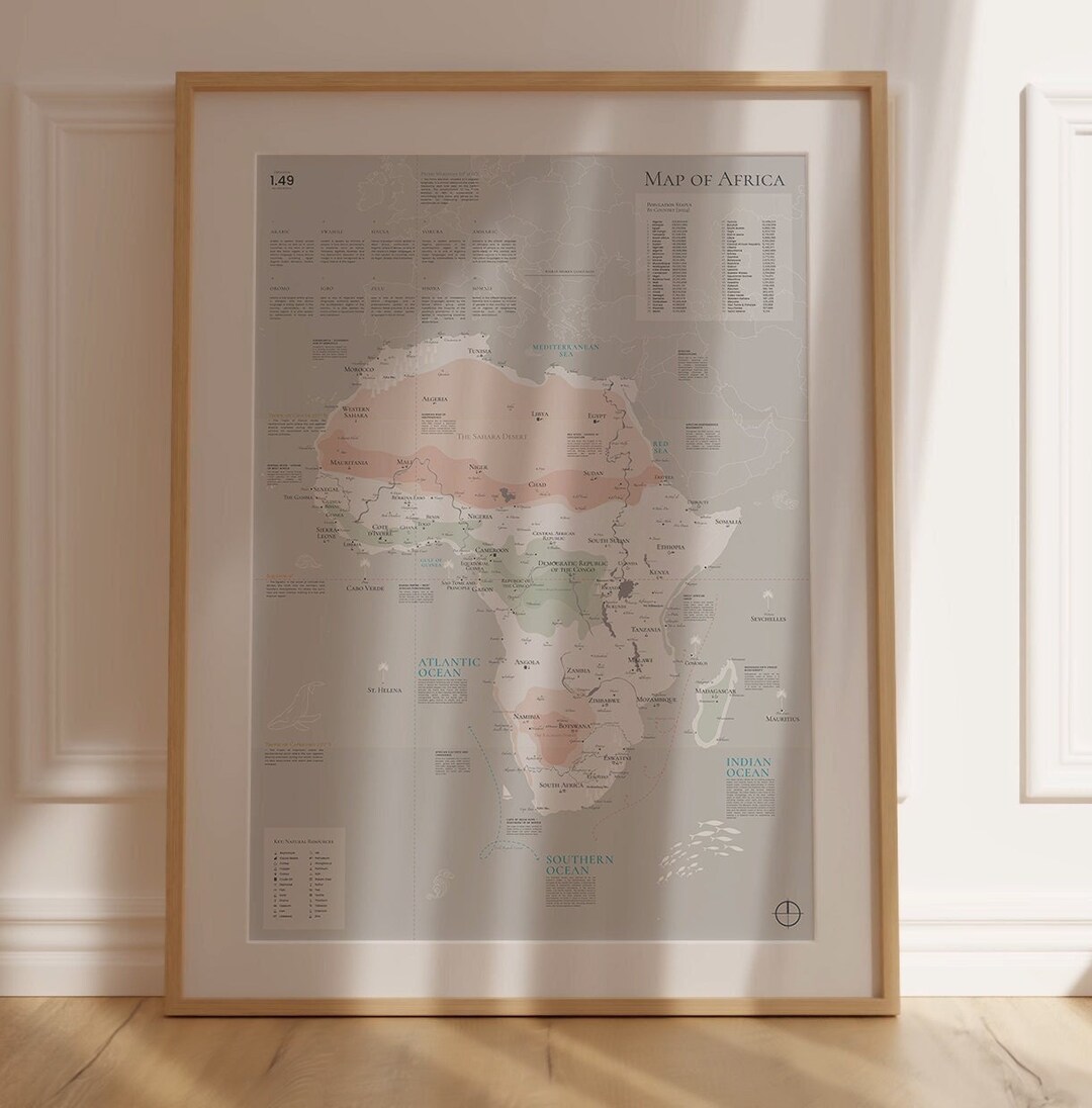 Map of Africa, World Map, Room Décor, Education for Kids, Interactive ...