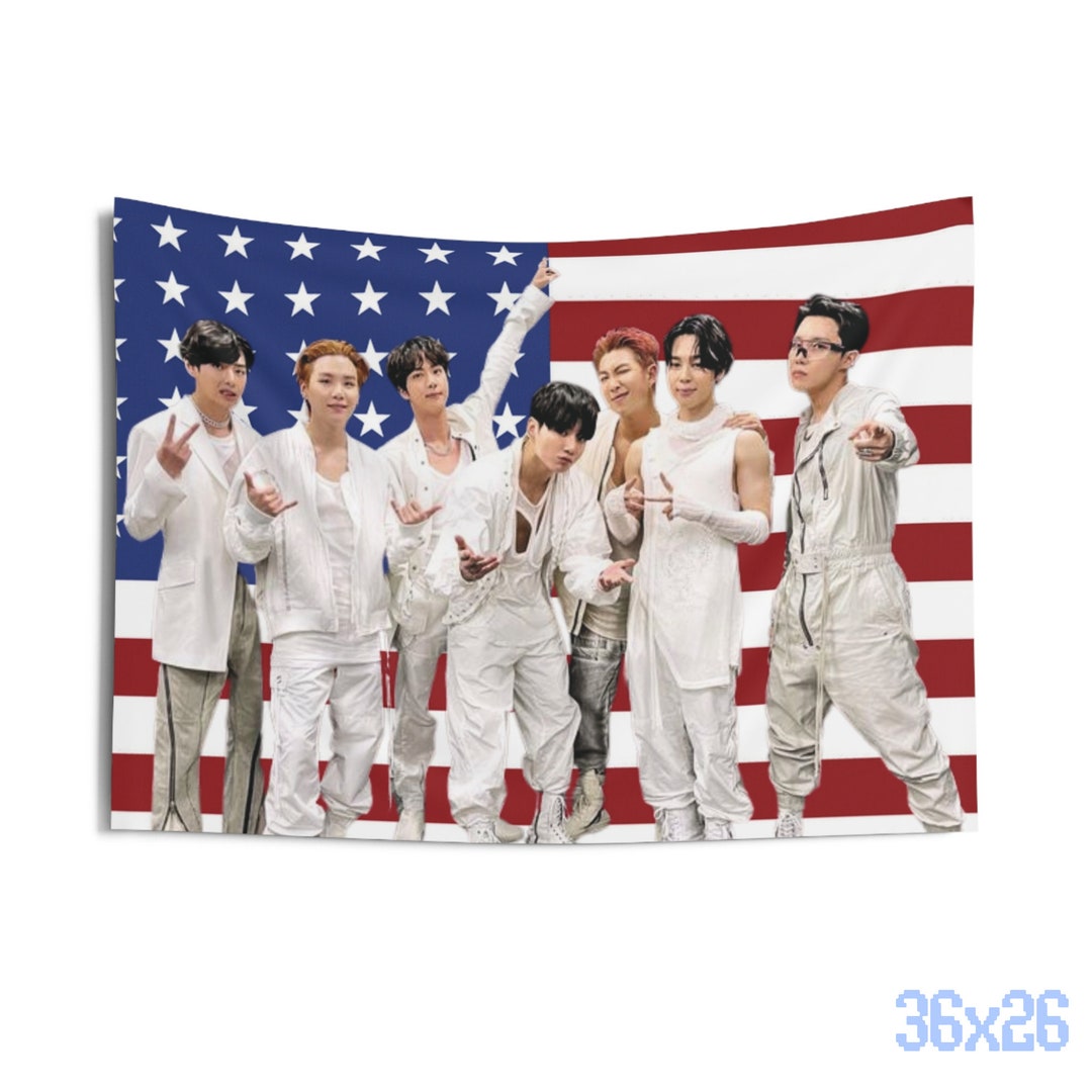 Bts, Bts Flag, Kpop Flag, Bts American Flag, BTS American Flag, Kpop ...