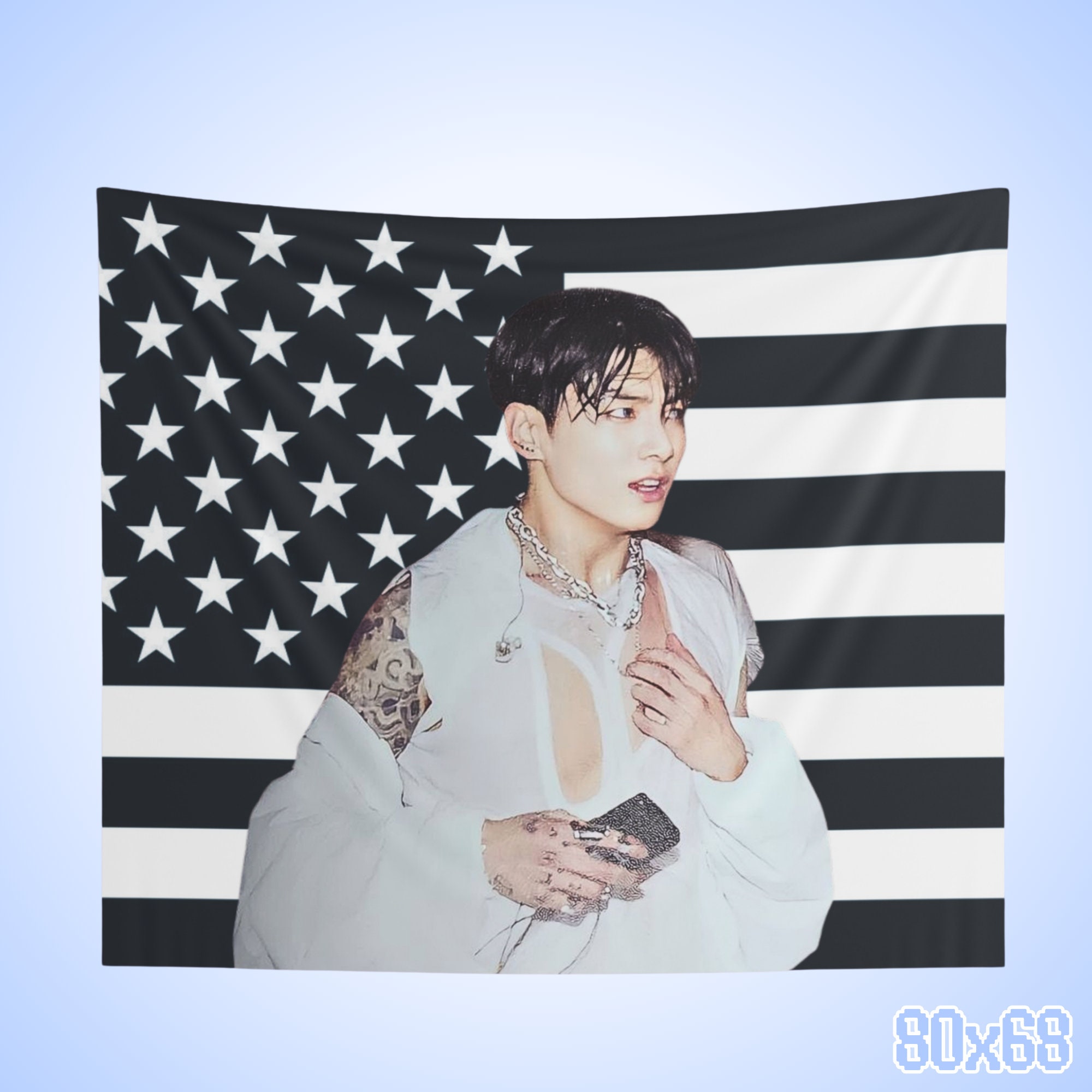 Bts, Jungkook Flag, Bts Flag, Bts Merch Kpop Flag, Bts American Flag ...
