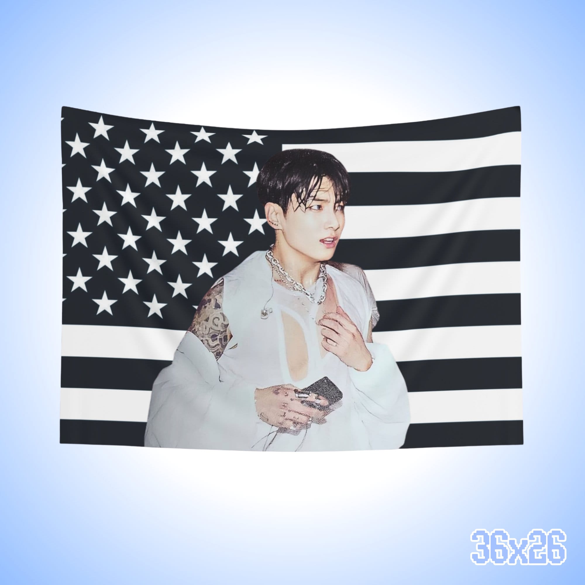 Bts, Jungkook Flag, Bts Flag, Bts Merch Kpop Flag, Bts American Flag ...