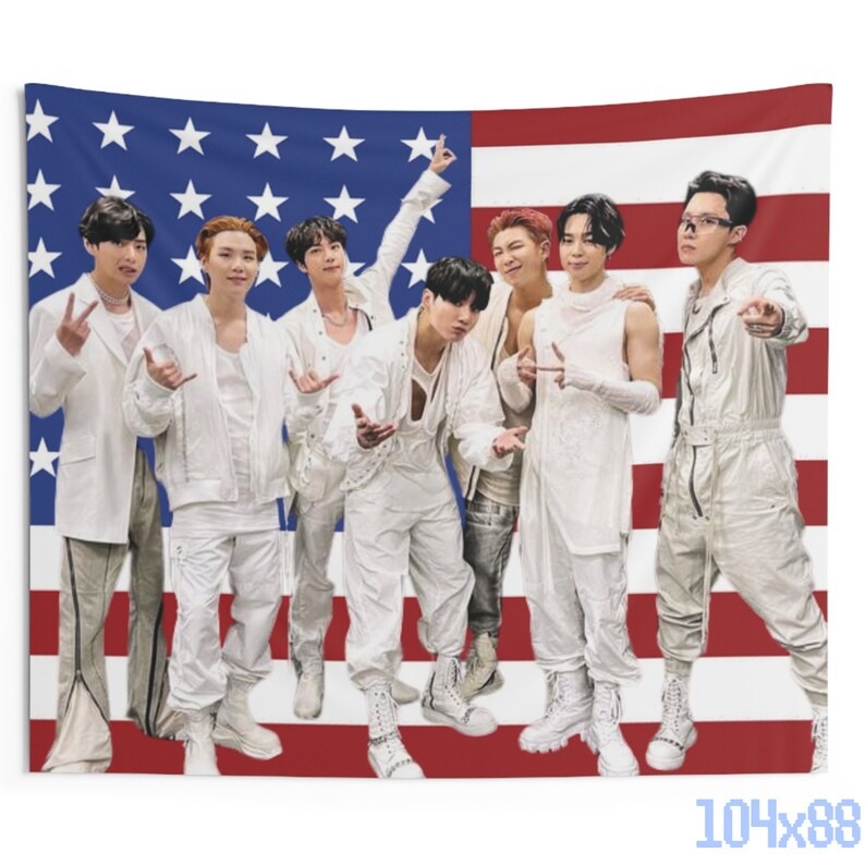 Bts, Bts Flag, Kpop Flag, Bts American Flag, BTS American Flag, Kpop ...