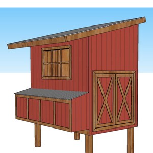 Chicken Coop Plan With Detailed PDF Instructions. Easy to Build and Can Be Insulated. Fits up to ...