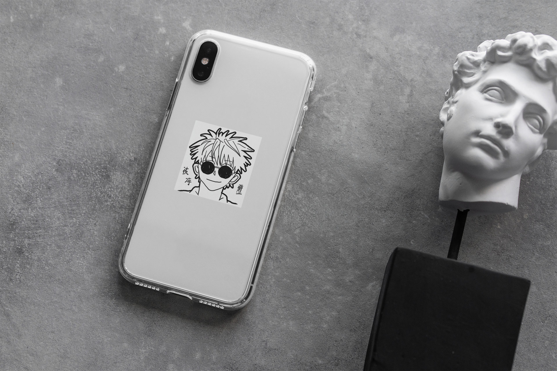 Satoru Gojo Clear Phone Case, Jujutsu Kaisen Phone Case, Anime Hand ...