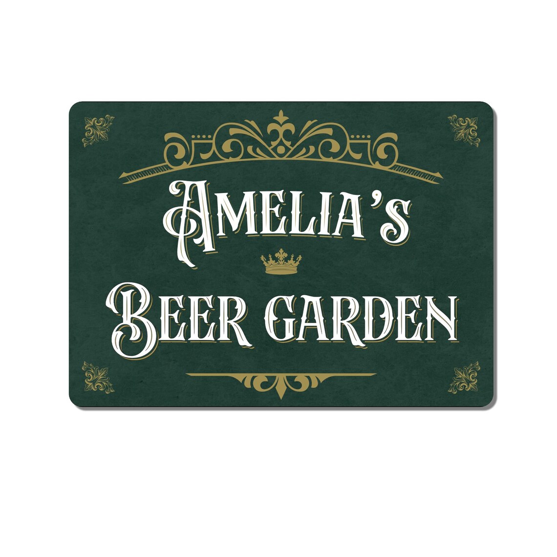 Personalised Beer Garden Sign – Custom Vintage-style Metal Plaque for ...