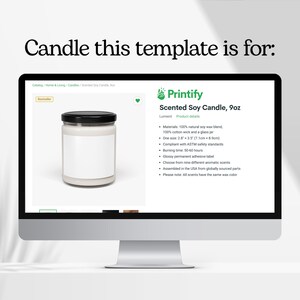 Editable Candle Scent Chart Canva Template Bundle Soy Candle Size Guide ...