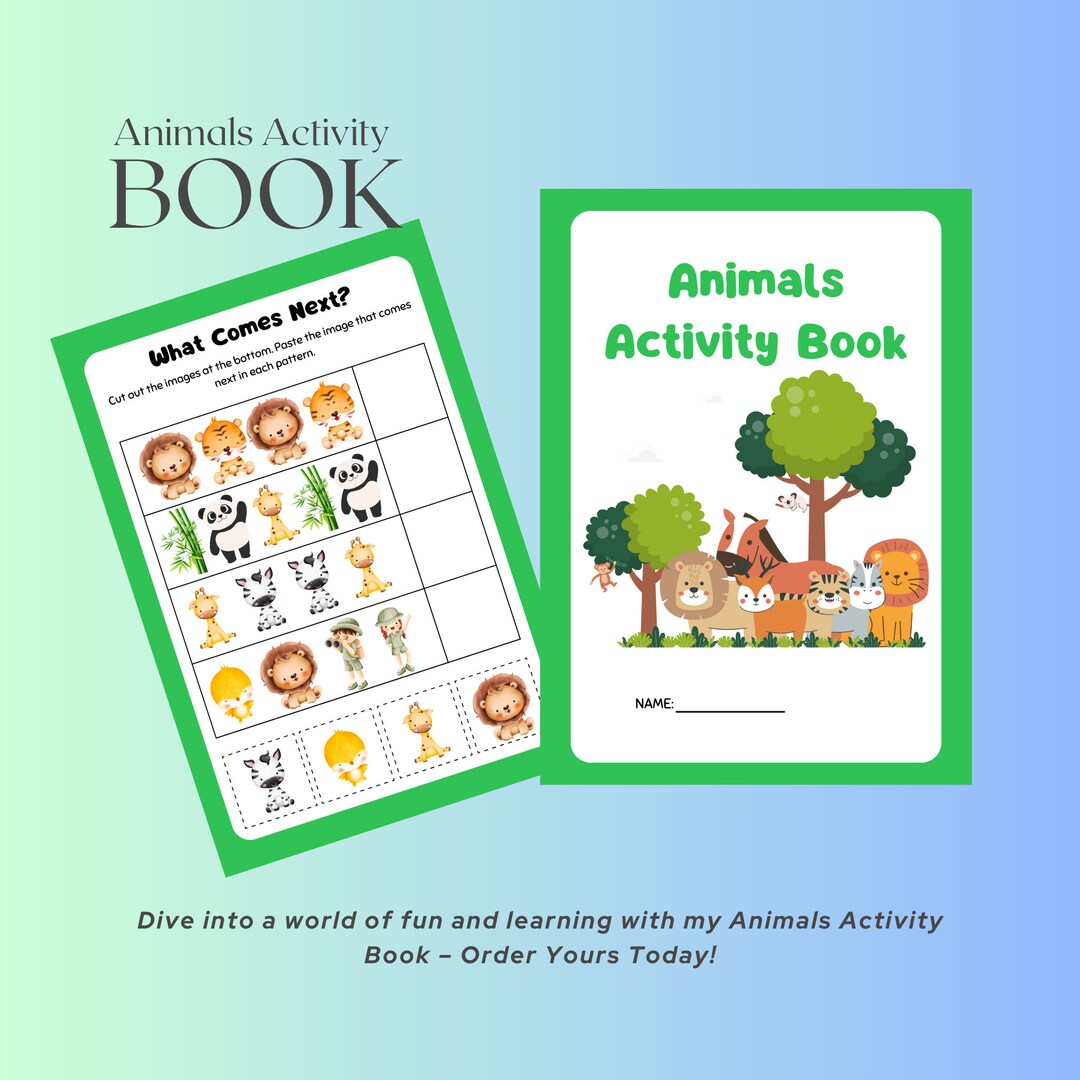 Wild Wonders: Animal Activity Printable Book for Kids Fun Learning ...