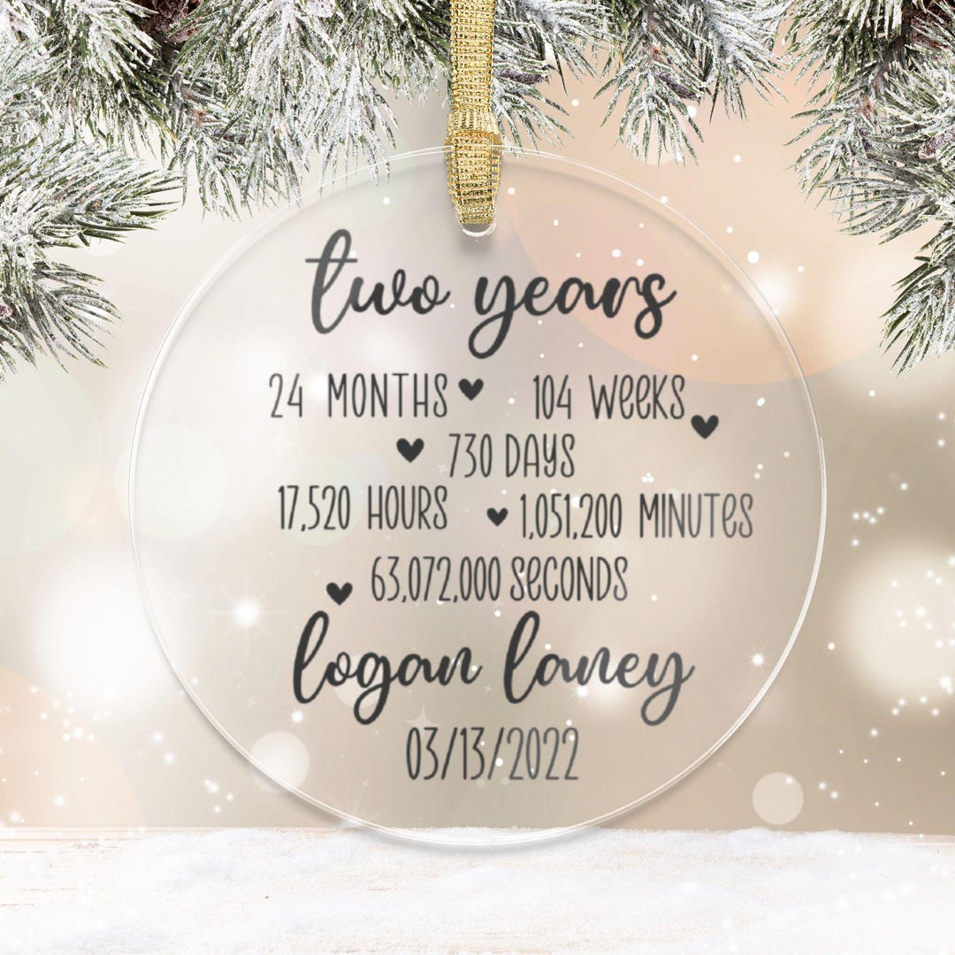 Sobriety Ornament, 2 Years in Recovery Christmas Ornament, Custom Name ...