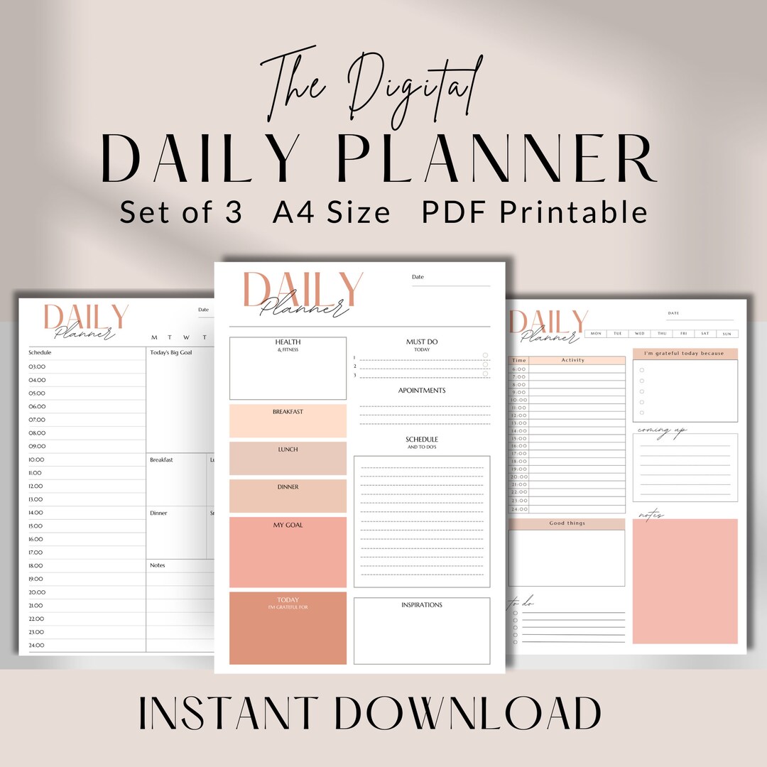Printable Daily Planner Daily Task List House to Do List Productivity ...