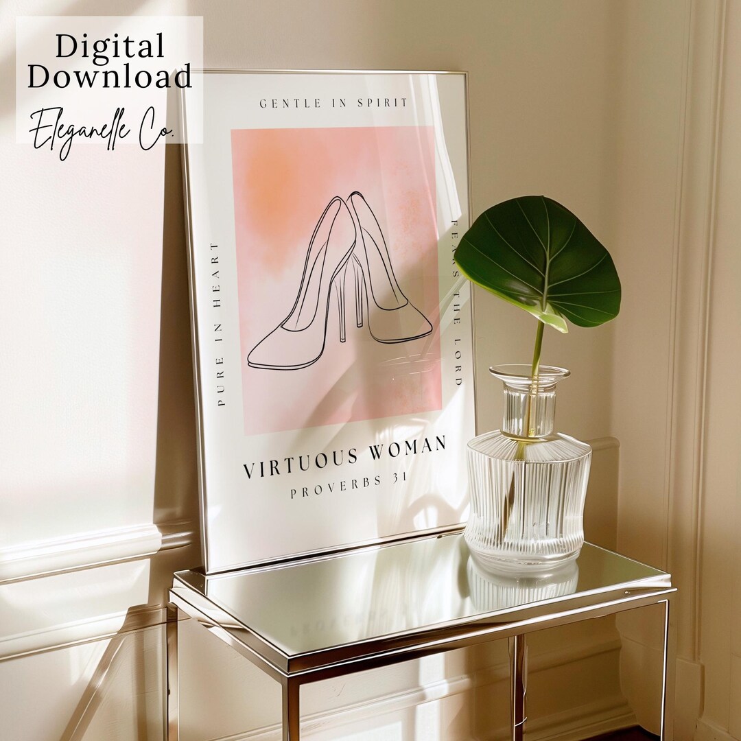 Virtuous Woman Art Christian Wall Prints Printable Wall Art ...