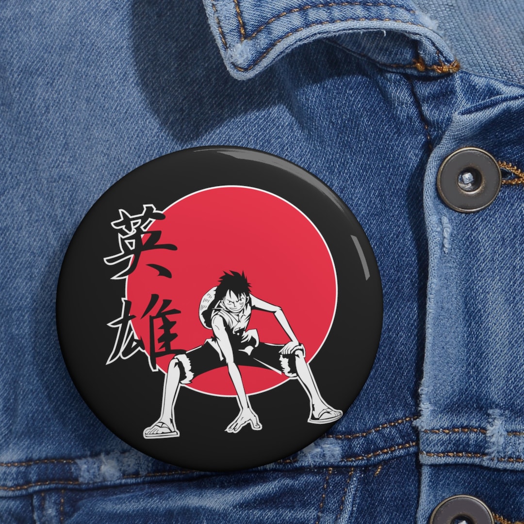 Monkey D. Luffy Kanji Pin: One Piece Enamel Tribute Black - Etsy