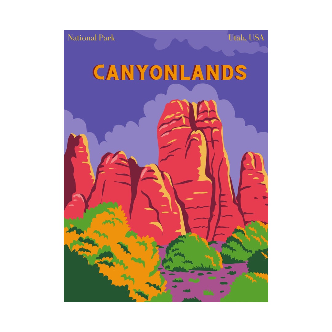 Canyonlands National Park Poster, Utah USA Travel Wall Art - Etsy