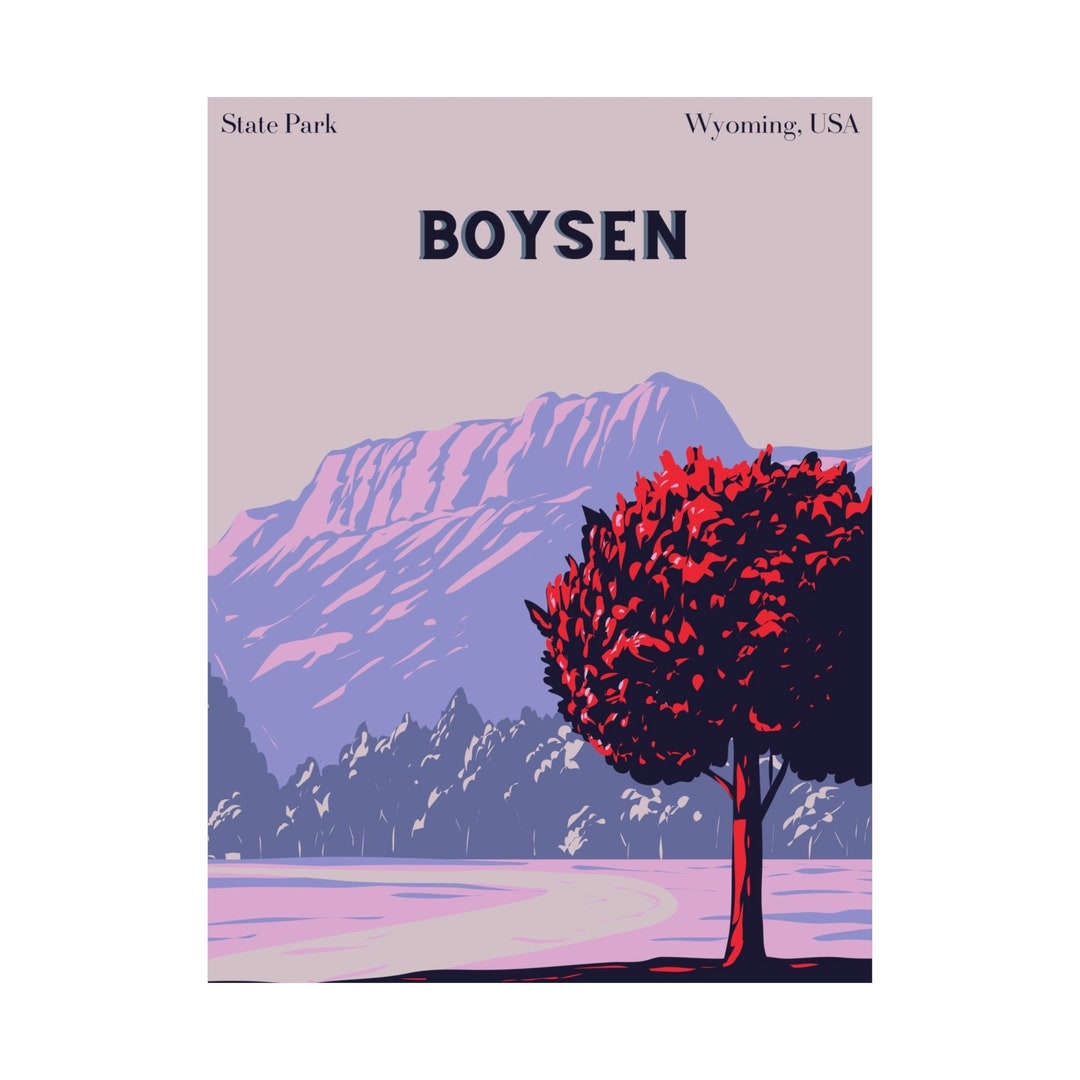 Boysen State Park Poster, Wyoming USA Travel Wall Art - Etsy