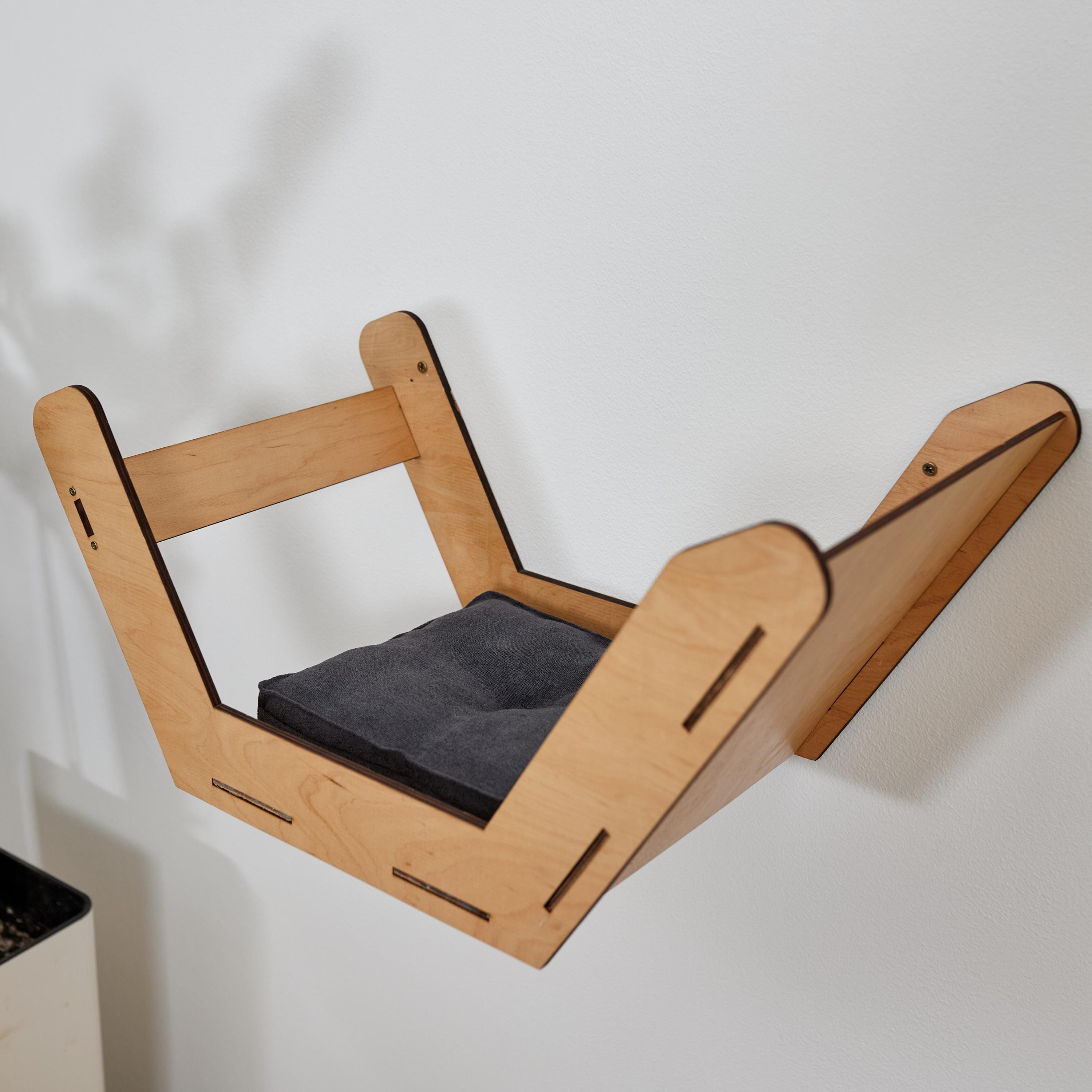 Hexagonal Cat Wall Shelves, Modular Cat Furniture, Wooden Cat Climbing ...