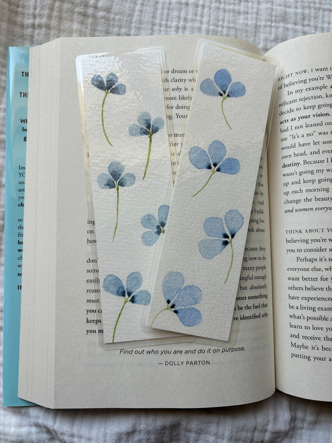 ORIGINAL Hand Painted Watercolor Bookmark, Laminated Bookmark, Florals ...