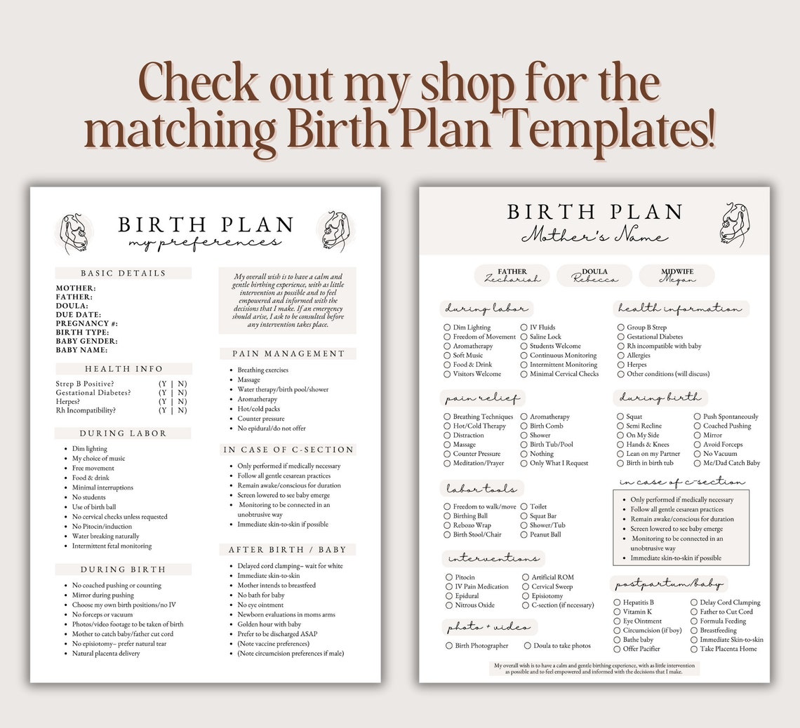 Home Birth Checklist, Editable Checklist, Home Birth Prep List for ...