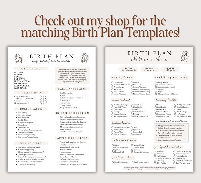 Home Birth Checklist, Editable Checklist, Home Birth Prep List for ...