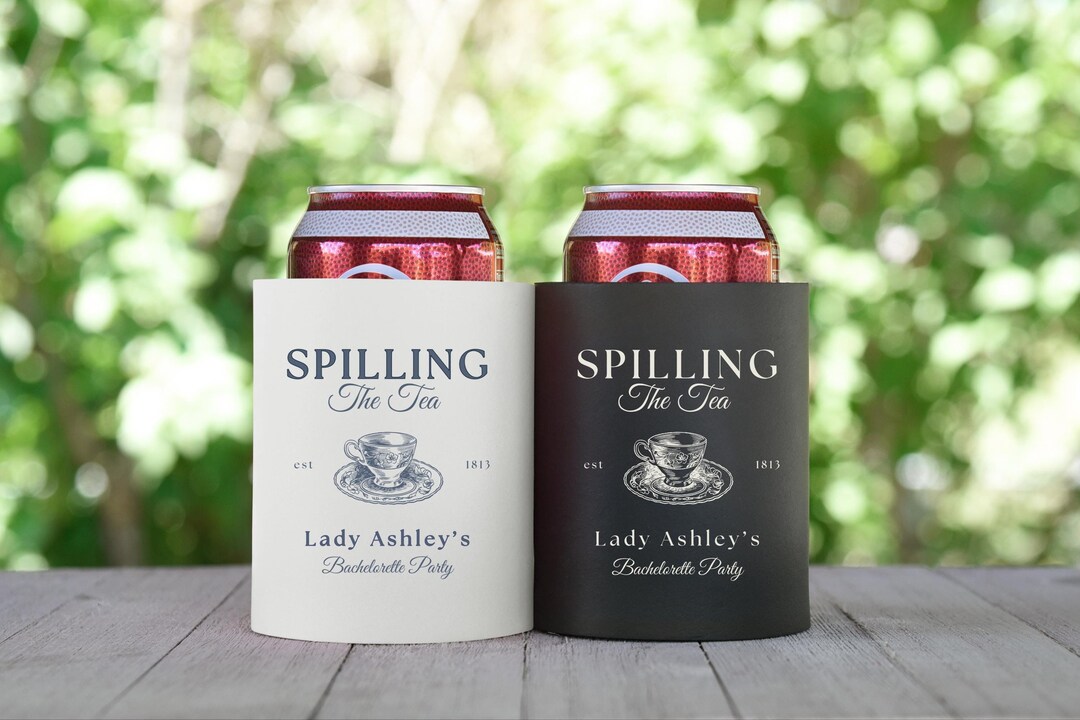 Custom Bachelorette Koozies, Garden Party Bachelorette Gift, Tea Party ...