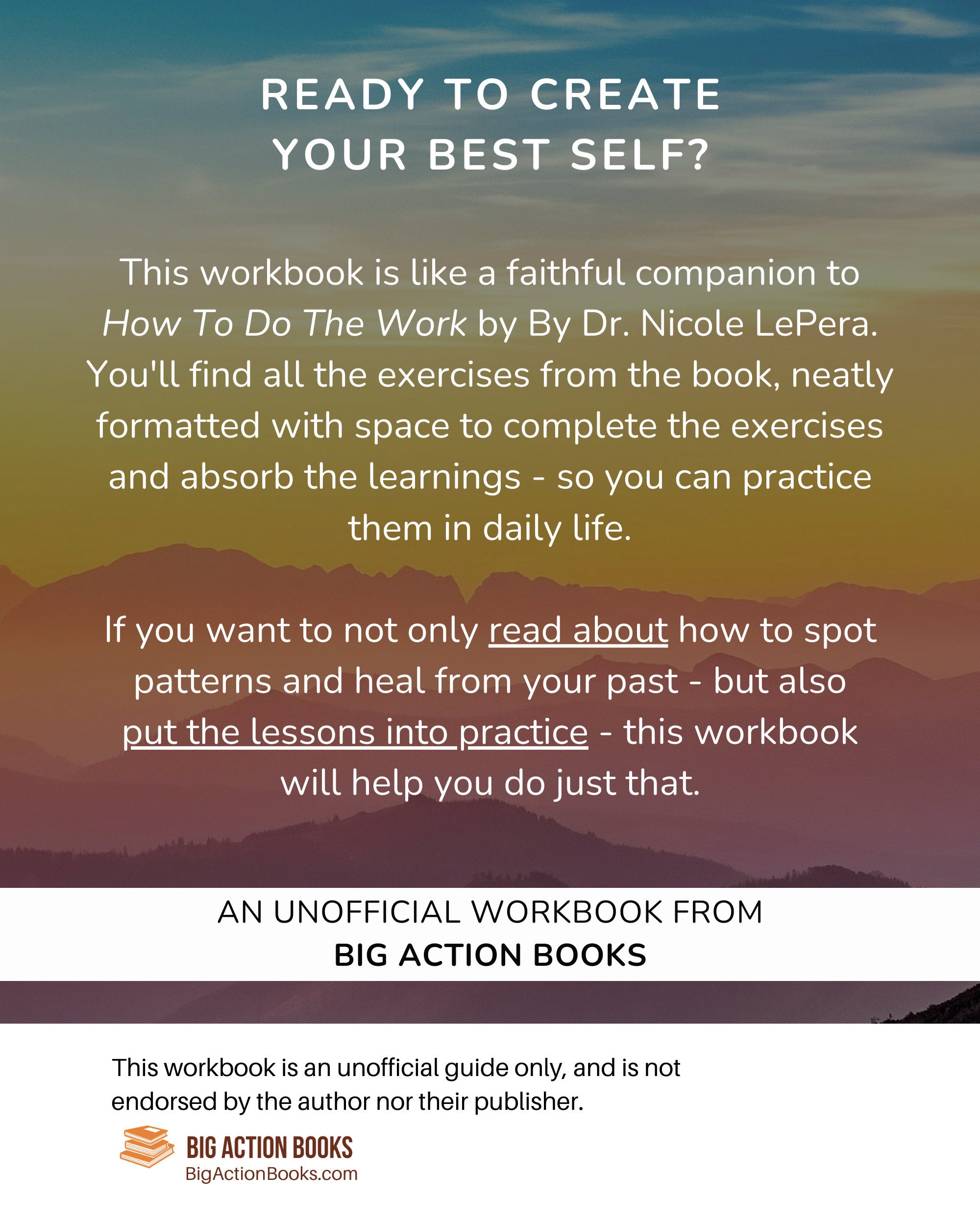 Workbook for How to Do the Work by Nicole Lepera | PRINTABLE ...