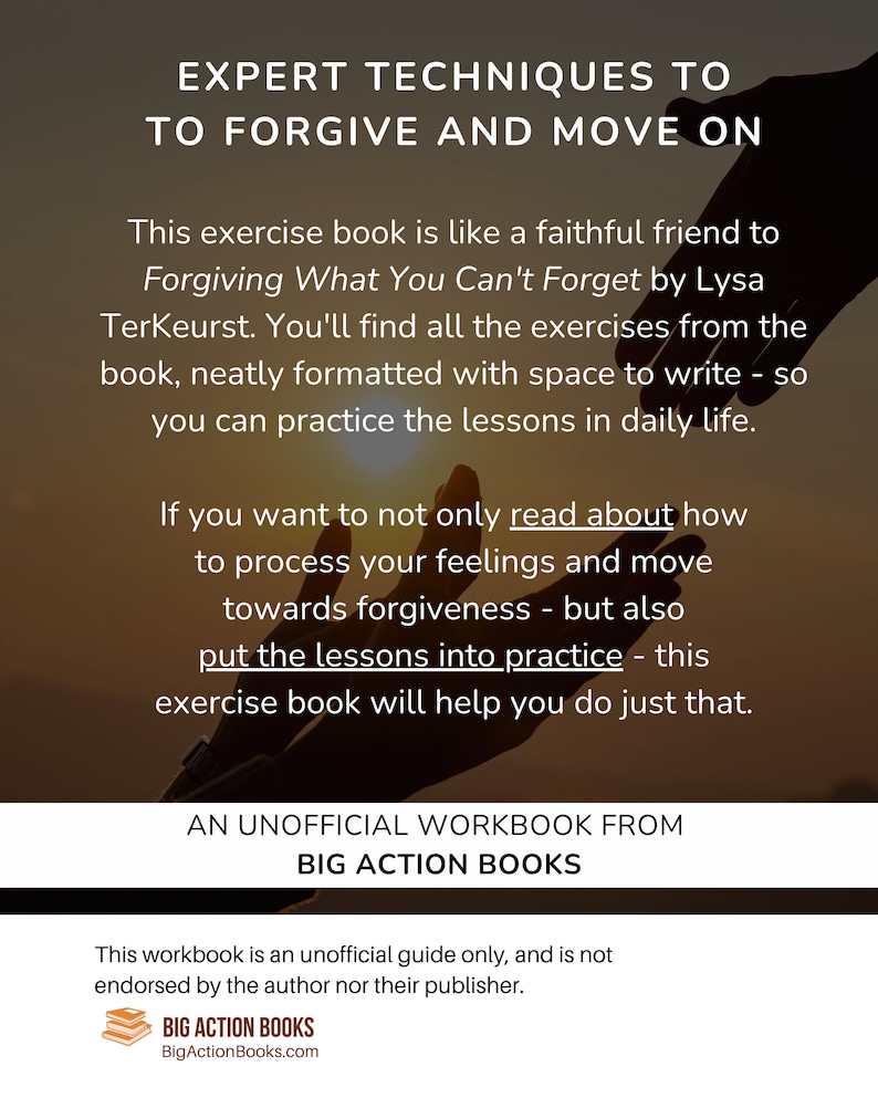 Workbook for Forgiving What You Can't Forget by Lysa Terkeurst ...