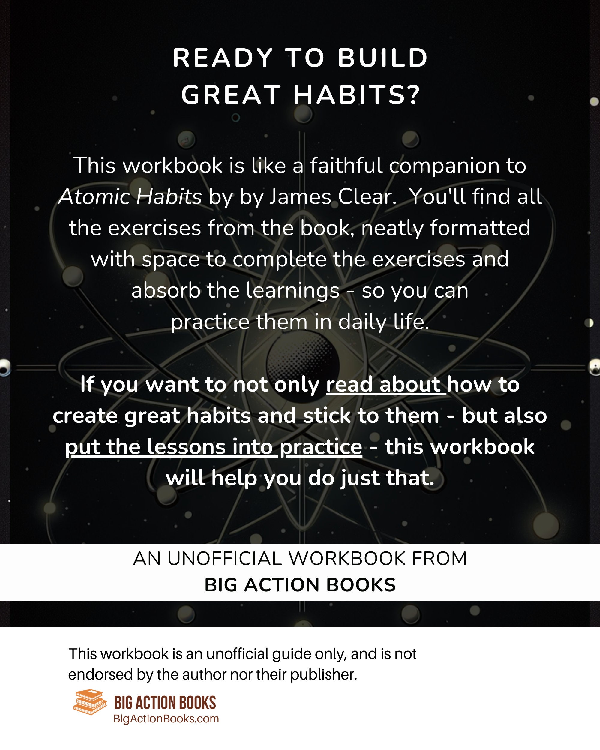 Workbook for Atomic Habits by James Clear PRINTABLE Companion Book Form ...