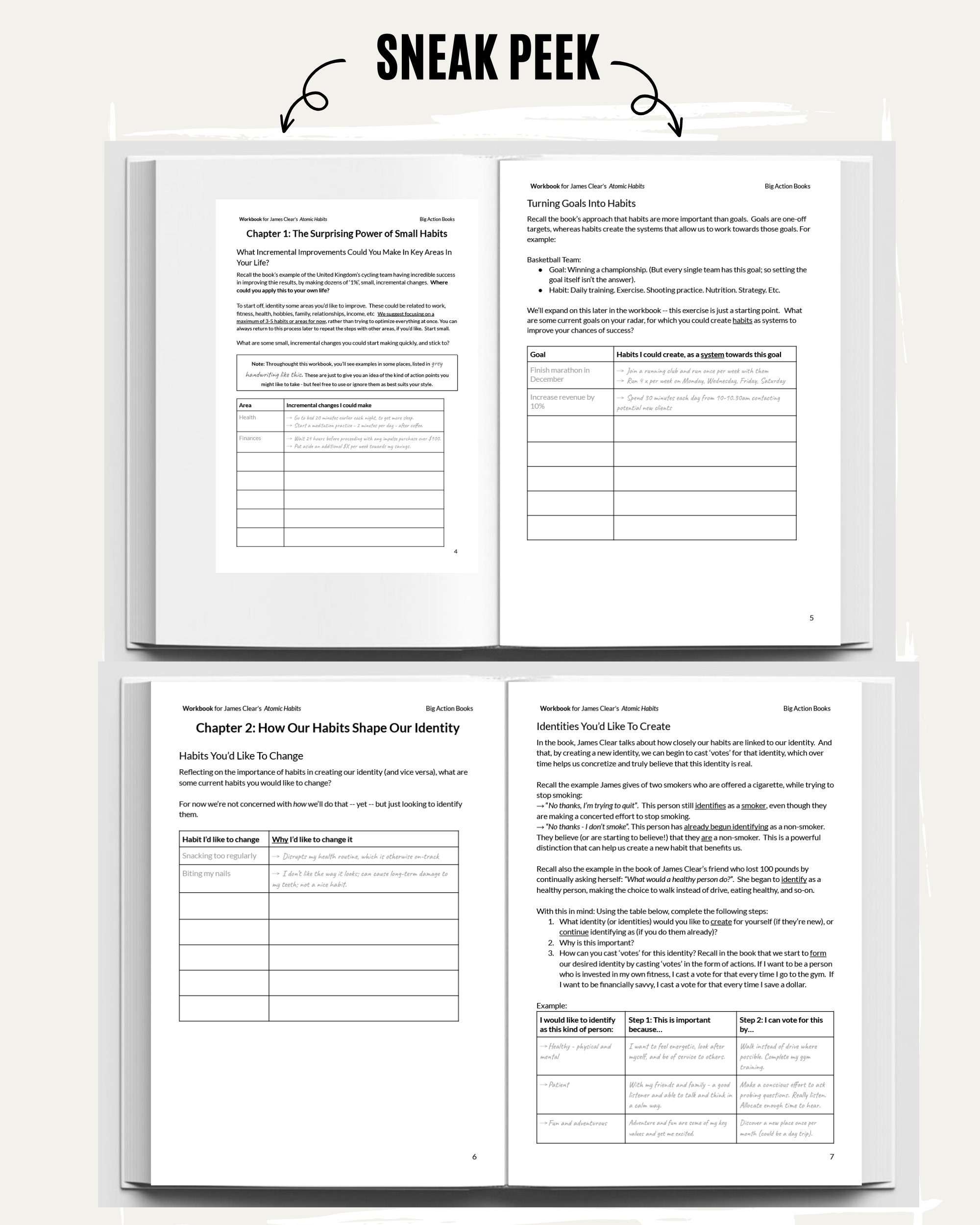 Workbook for Atomic Habits by James Clear PRINTABLE Companion Book Form ...