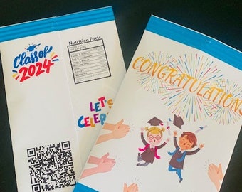 Graduation Chip Bag Template, Kindergarten Custom Chip Bags, School ...