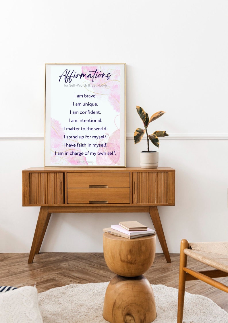 Affirmations for Self Care & Self Worth 601 - Floral Pastel Beautiful ...