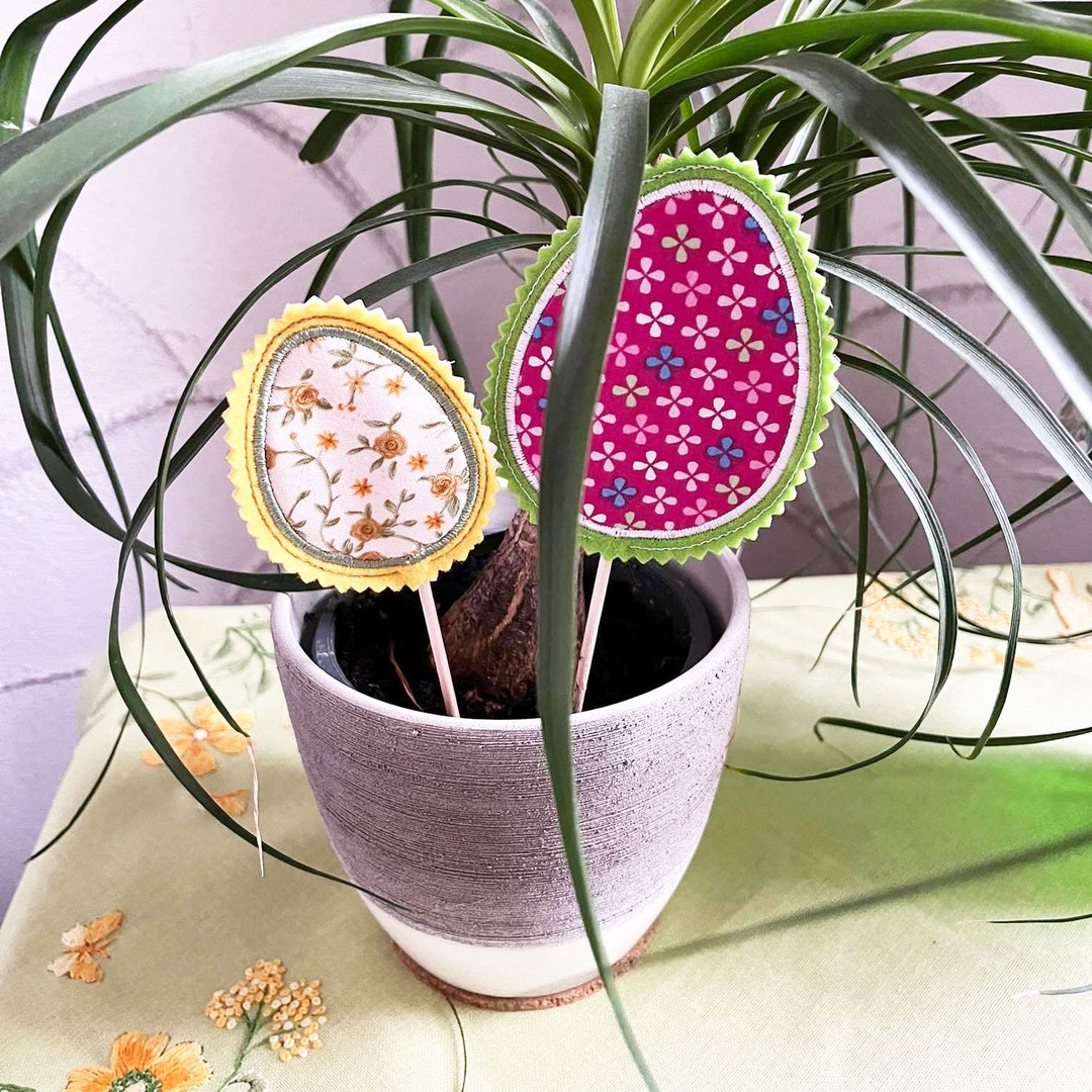 Embroidery File decorative Egg Flower Spike and Pendant With Easter Egg ...