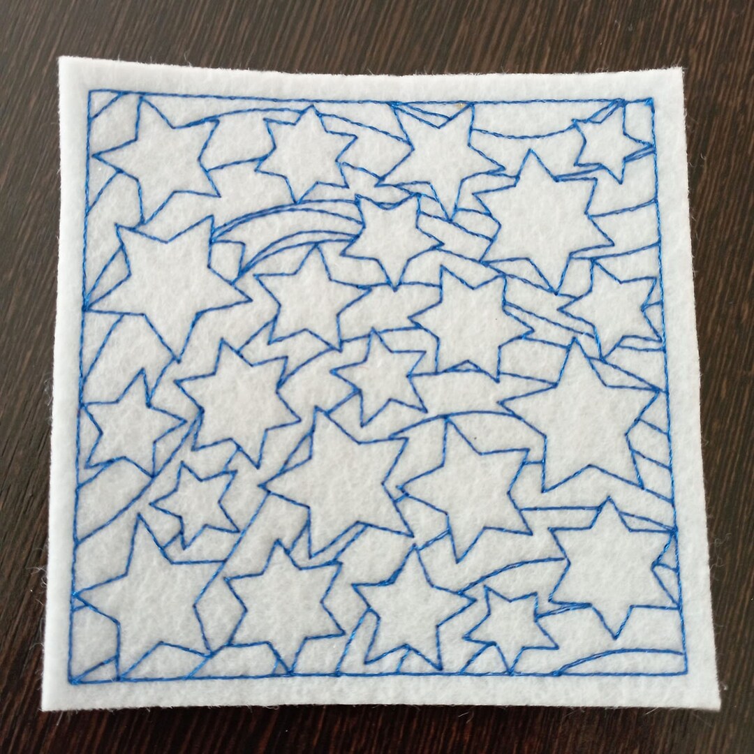 Embroidery File Fill Pattern 21 Stars and a Shooting Star Hidden ...