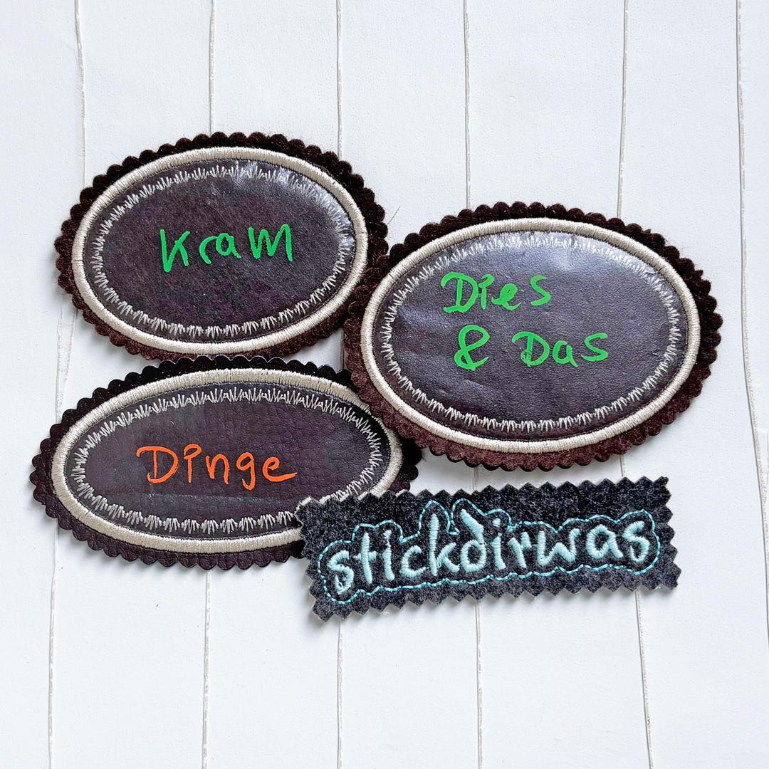 Writable Stickers Crown Stickers Labels Embroidery File 12 Files Single ...