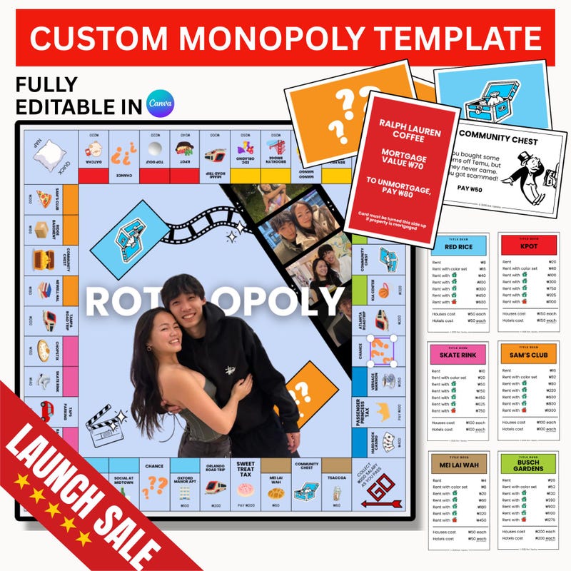 Monopoly Board Game Wedding - Etsy