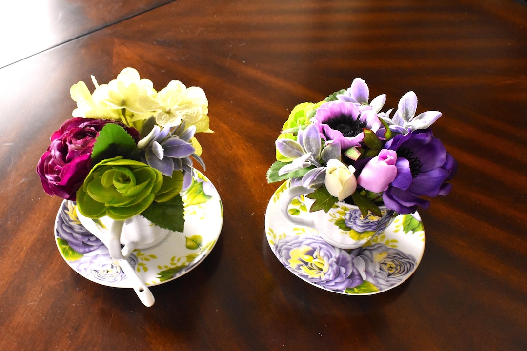 Charming Teacup Floral Arrangements - Perfect for Spring Easter Mother ...