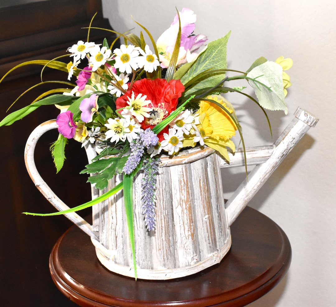 Spring Easter or Summer Flowers Arrangement Farmhouse Country Rustic ...