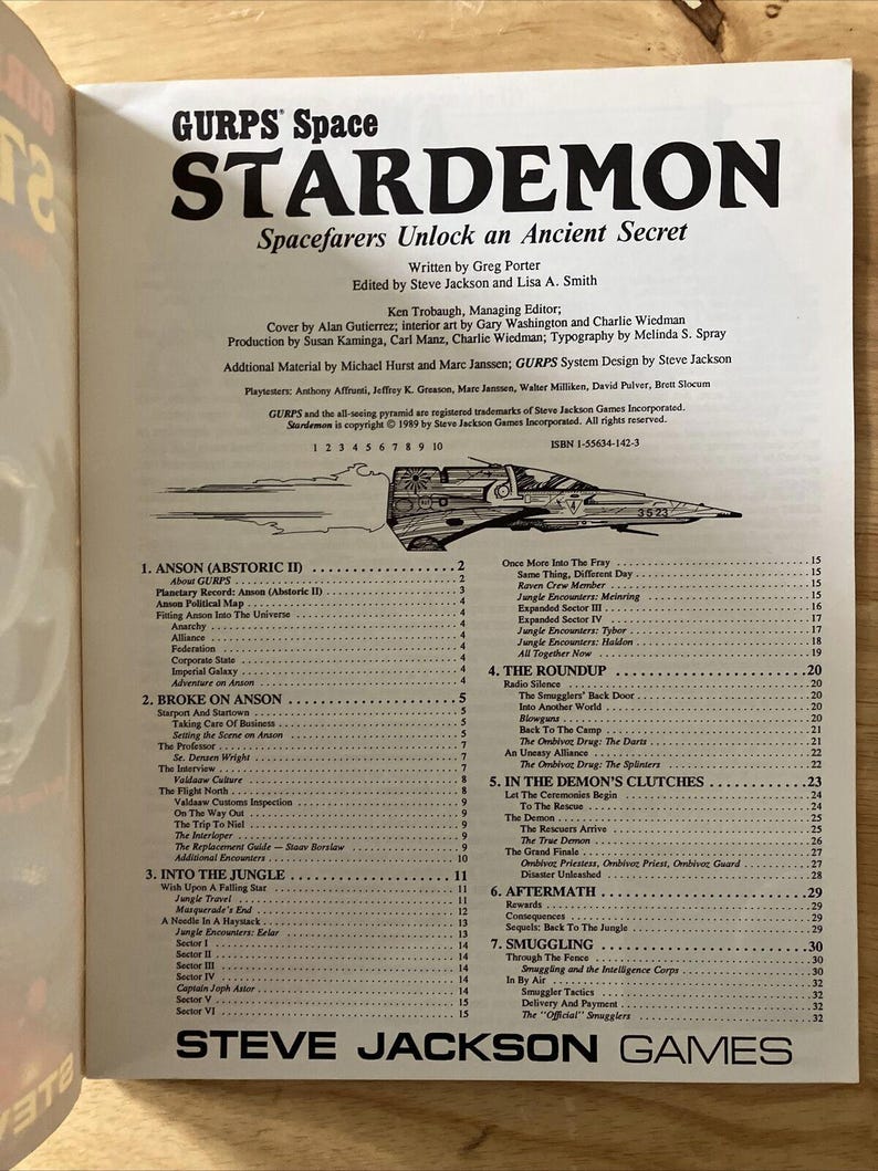 GURPS Space RPG Stardemon Softcover Steve Jackson Games Greg Porter - Etsy