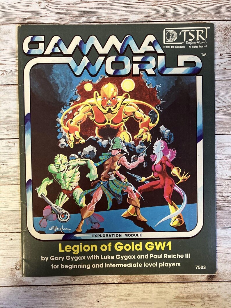 Legion of Gold gamma World RPG Module GW1 Gary Gygax Exploration Module ...