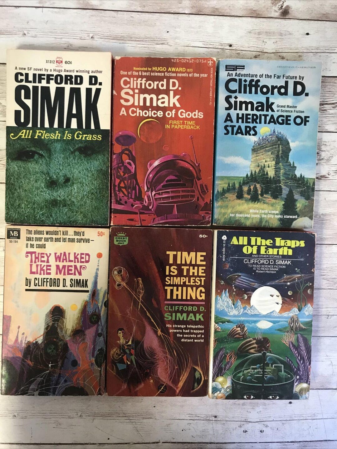 Lot of 6 Clifford D. Simak Novels 60s 70s Science Fiction Mass Media - Etsy