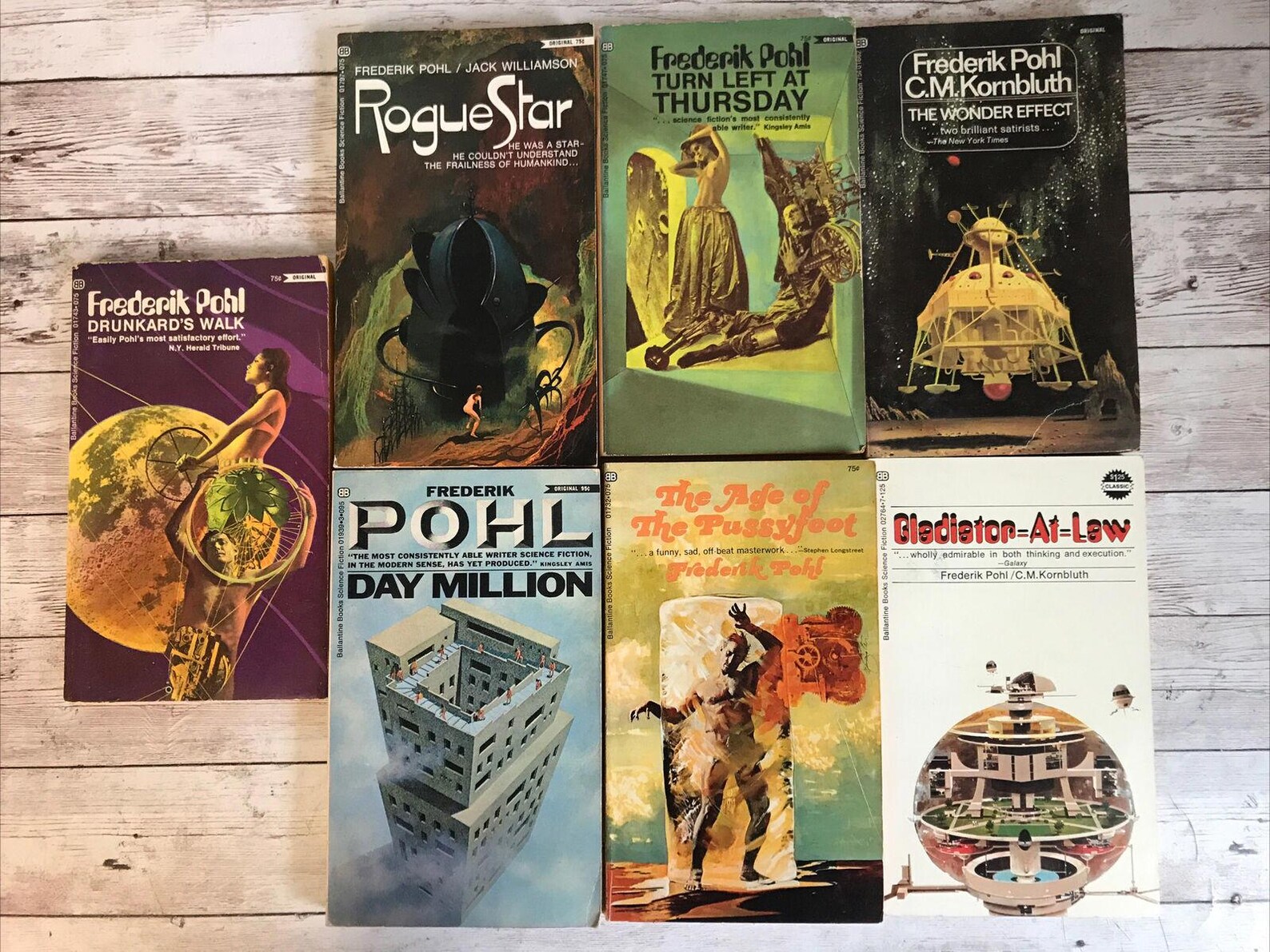 Lot of 7 Frederik Pohl Novels 60s 70s Vintage Science Fiction Mass Media Scifi - Etsy