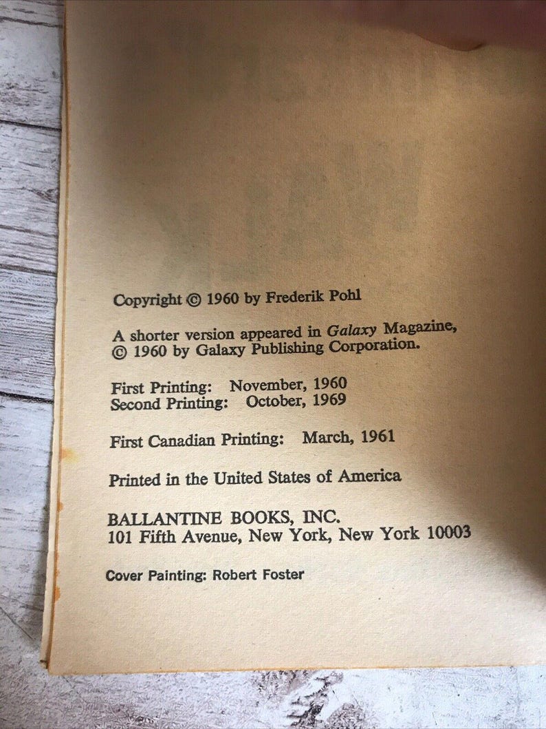 Lot of 7 Frederik Pohl Novels 60s 70s Vintage Science Fiction Mass Media Scifi - Etsy